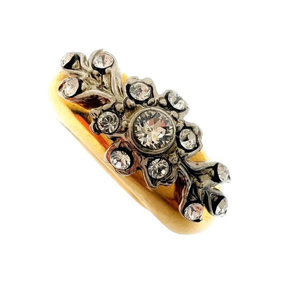 Fendi | Jewelry | Fendi Crystal Oops Ear Cuff Womens Gold Bijou Flower ...